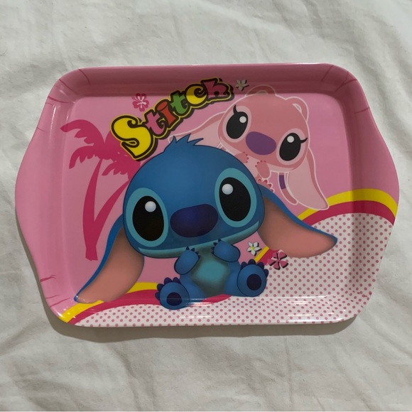 Kitchen | Stitch And Angel Small Pink Plastic Tray | Poshmark